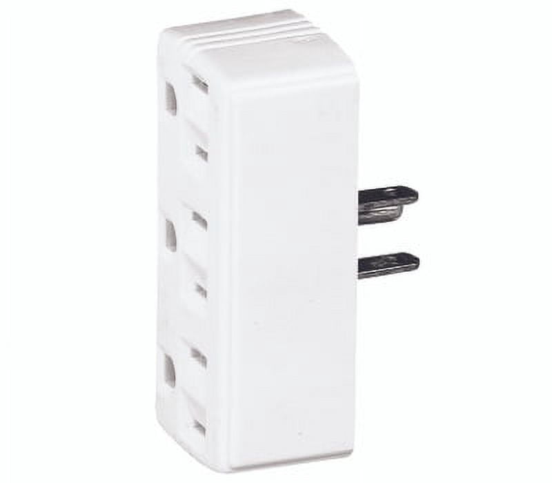 Eaton Wiring Devices 1147W-BOX Grounding Cube Outlet Adapter 125 Volt 3 ...