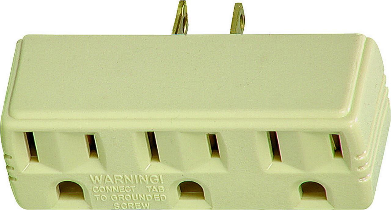 Eaton Wiring Devices 1219V-BOX Grounding Outlet Adapter with Grounding ...