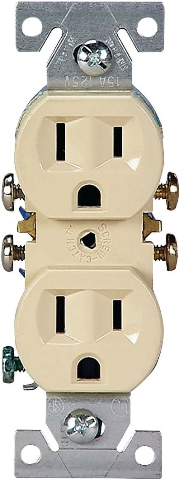Eaton Wiring Devices 270V/10 Duplex Receptacle 15 A 2-Pole 5-15R Ivory ...