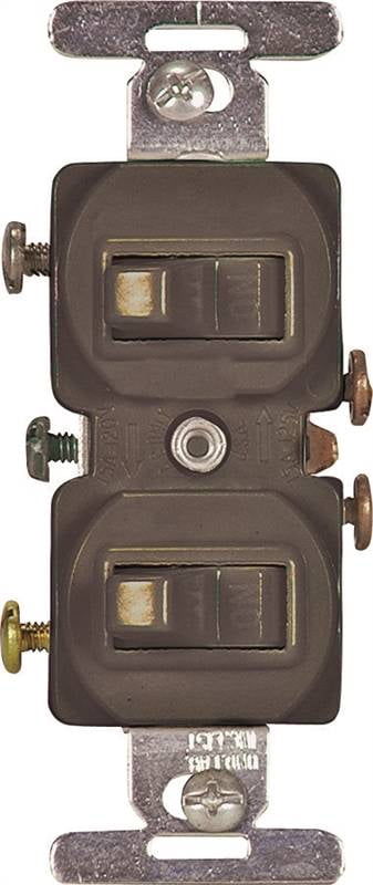 Eaton Wiring Devices 271B-BOX Combination Toggle Switch 120/277 V Strap ...