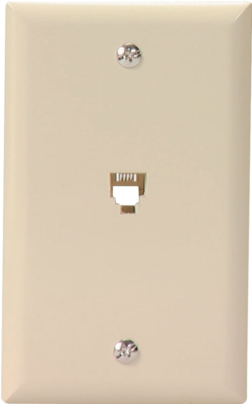Cooper Wiring Devices 3532-4V Ivory Four Wire Telephone Jack Wall Plate ...