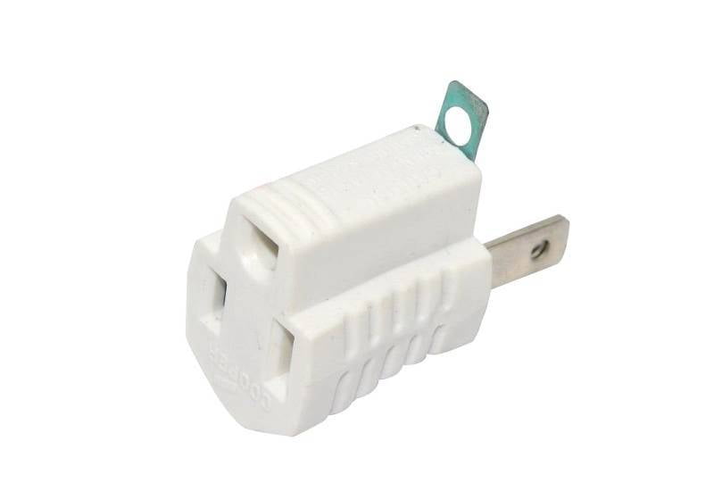 Eaton Wiring Devices 419W Outlet Adapter with Grounding Lug, 2 -Pole ...