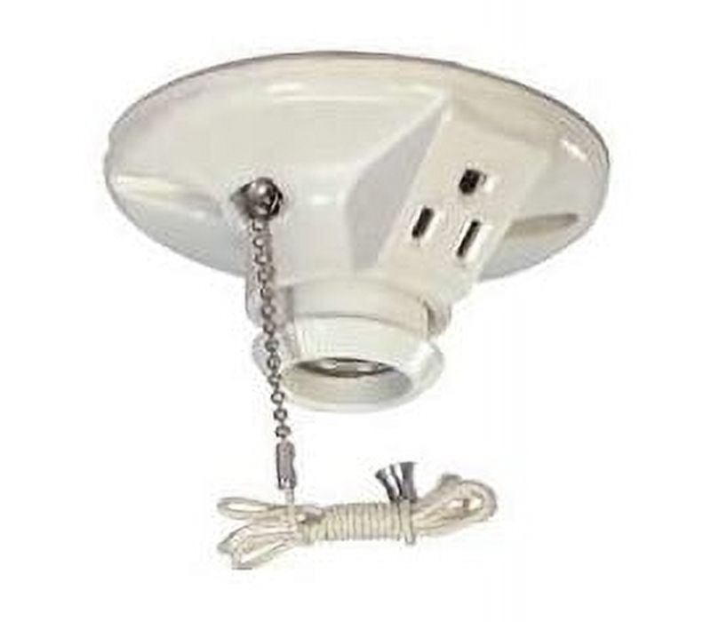 Eaton Wiring Devices 667-SP-L Ceiling Receptacle Lampholder With Pull ...