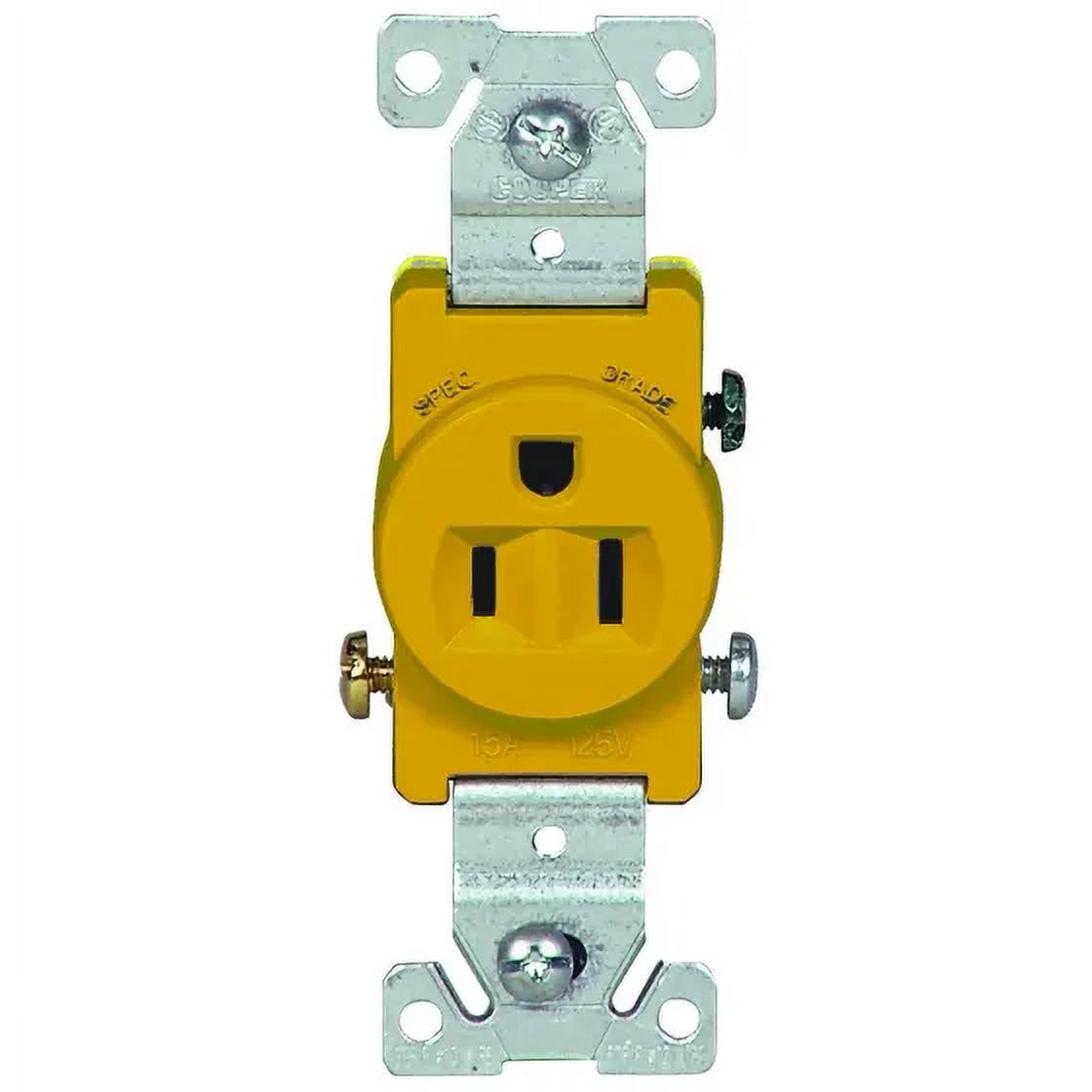 Eaton Wiring Devices 817V-BOX 15 Amp 3 Wire Grounded Receptacle Ivory ...