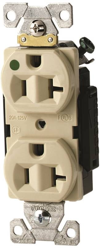 Eaton Wiring Devices AH8300V Duplex Receptacle, 2 -Pole, 20 A, 125 V ...