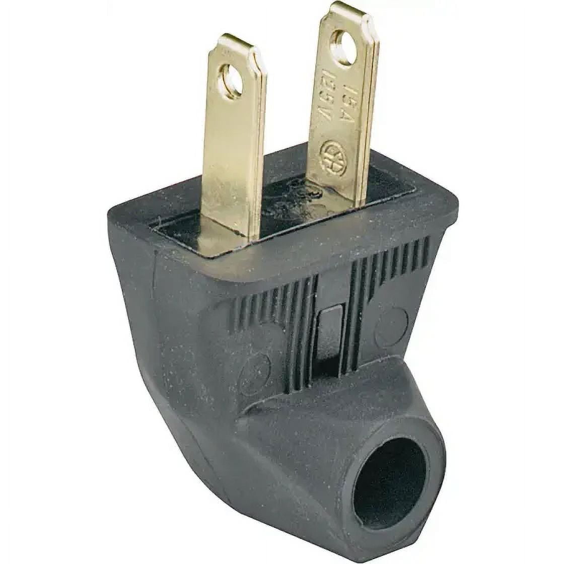 Eaton Wiring Devices BP84BK-SP 2 Wire Flat Angle Plug Black, Each ...