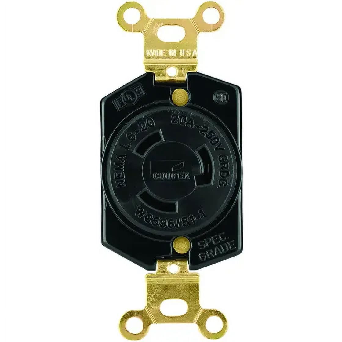 Eaton Wiring Devices L620R Super Spec 20 Amp 3 Wire Grounded Lock ...