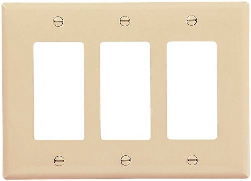 Eaton Wiring Devices PJ263V Wallplate, 4.87 in L, 6-3/4 in W, 3 -Gang ...