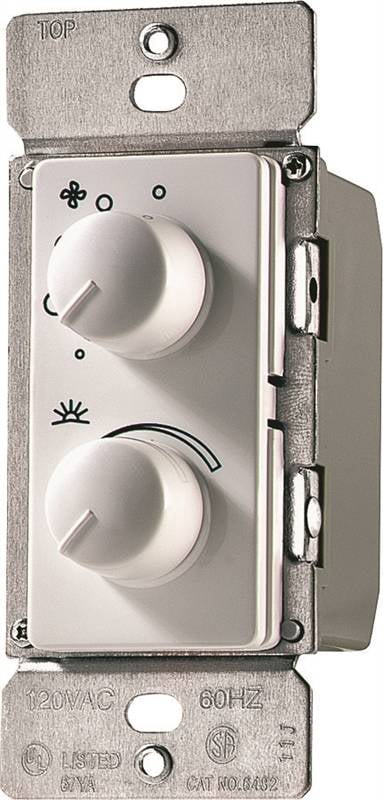 Eaton Wiring Devices RDC15-W-K Combo 4 Speed Fan Control/Rotary, 1 Each ...