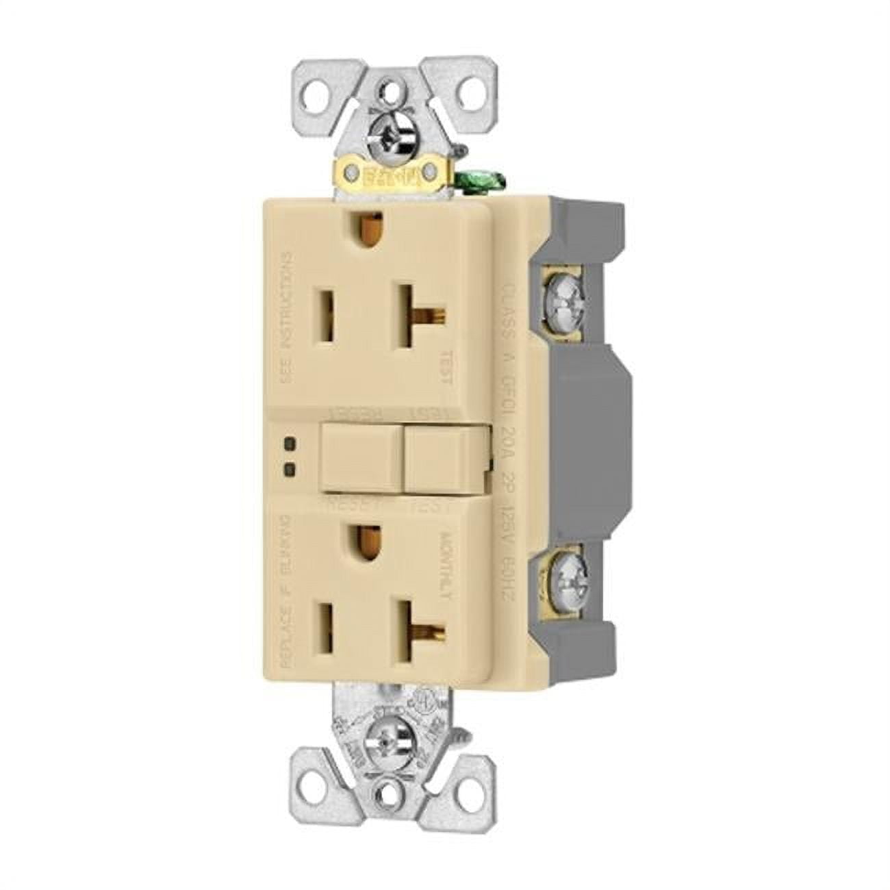Eaton Wiring Devices SGF20V Duplex GFCI Receptacle 20 A 2-Pole 5-20R ...