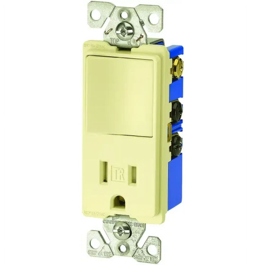 Eaton Wiring Devices TR7730V Decorative Switch & Recept Combo Ivory ...