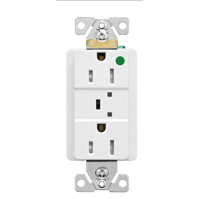 Eaton Wiring TR8262WS 15 Amp Surge Protection Receptacle, White, 2 pole ...