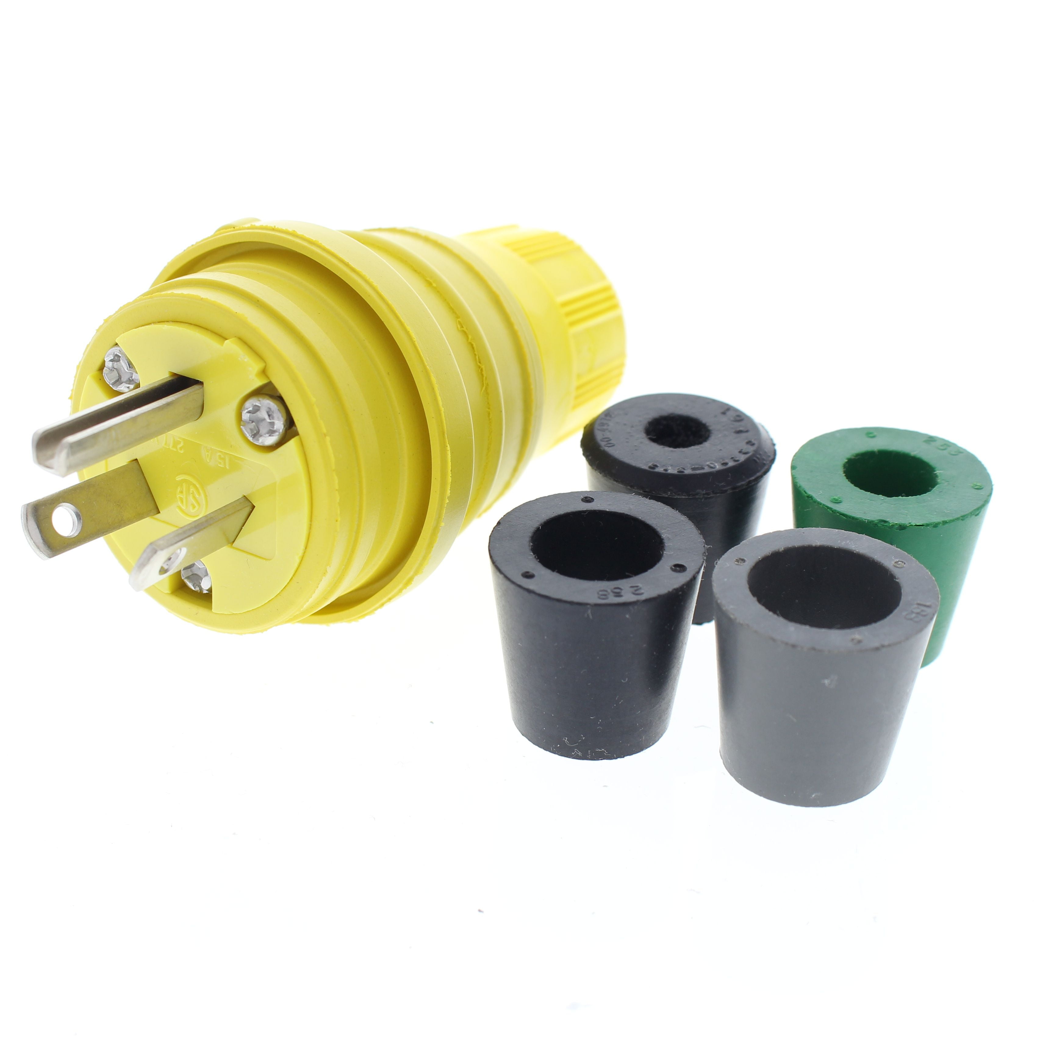 Eaton Yellow Male Watertight Straight Blade Connector Plug NEMA 7-15P ...