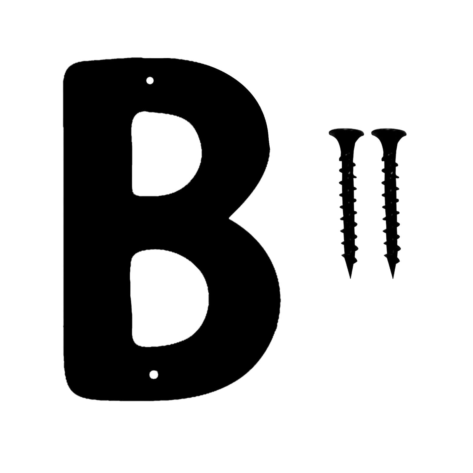 Eattic Letters Modern Black Metal House Number Sign - Decorative ...