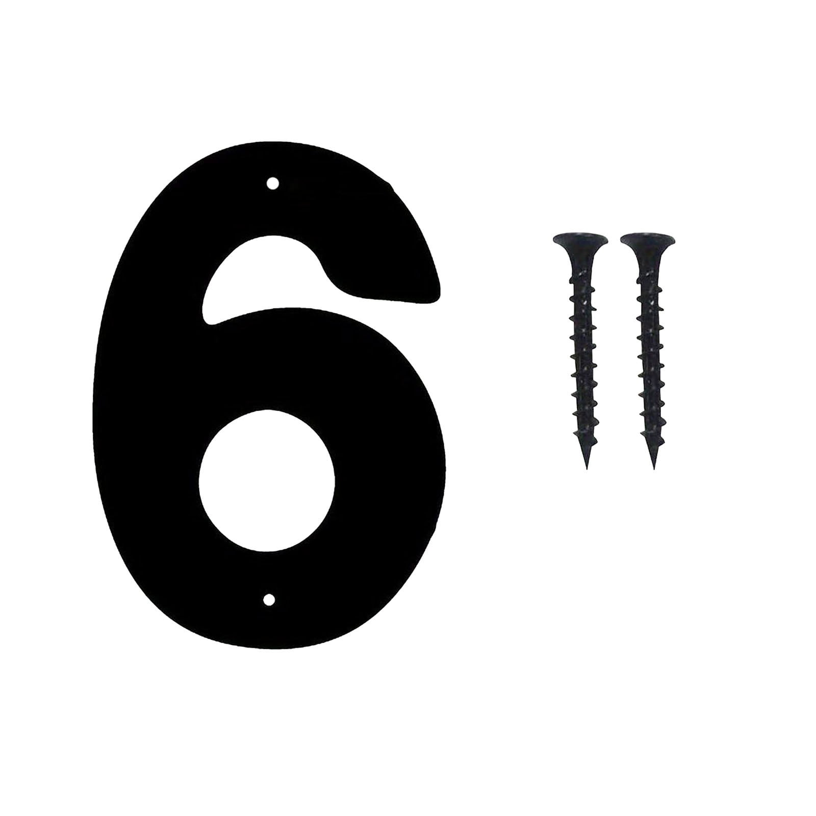 Eattic Metal House Numbers Modern Black Metal House Number Sign ...