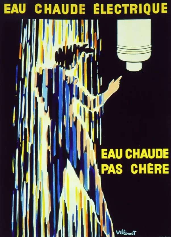 Eau Chaude Electrique Ad Decorative Poster. Fine Graphic Home Art ...
