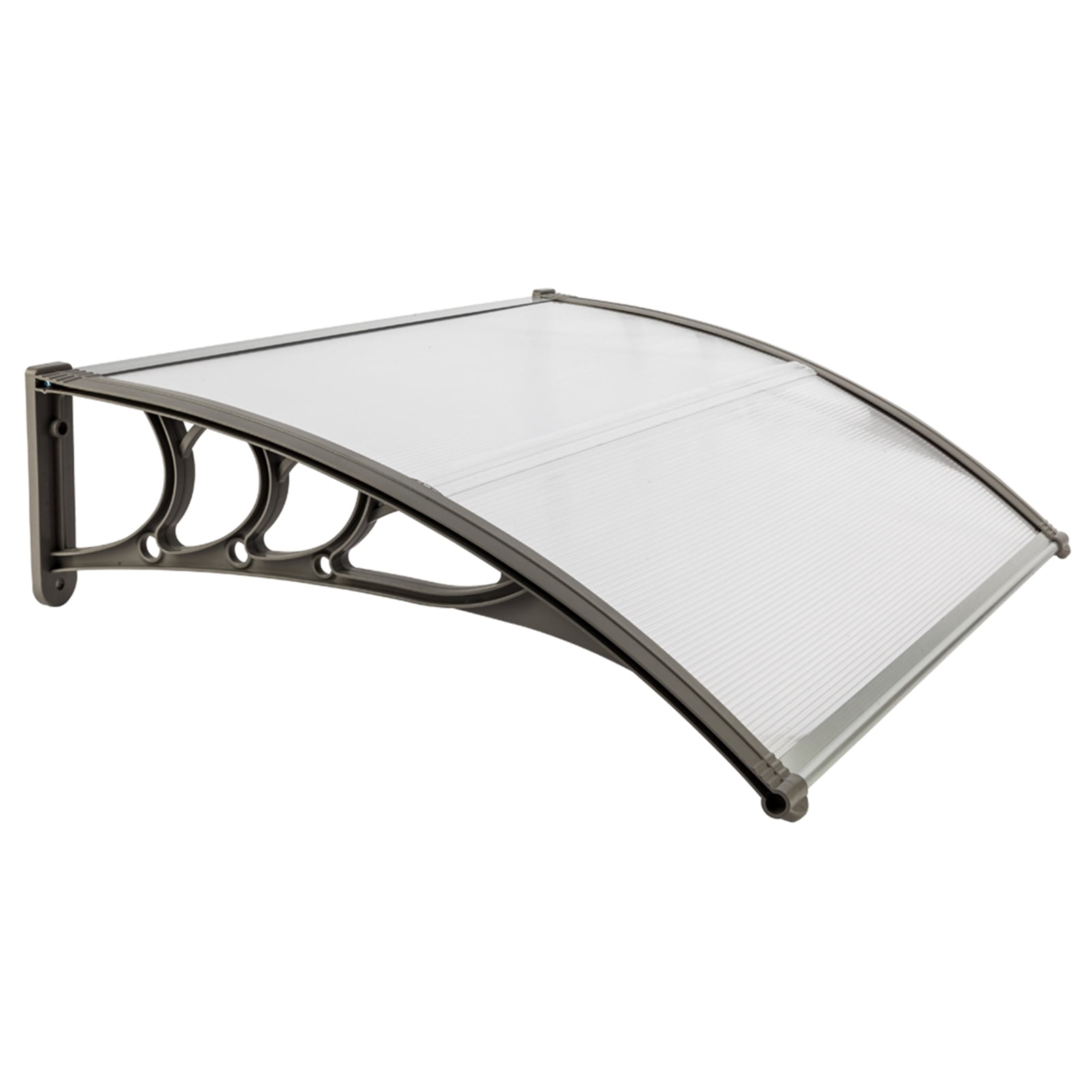 Eaves Canopy, Awning Door & Window Rain Cover with White & Gray Bracket ...