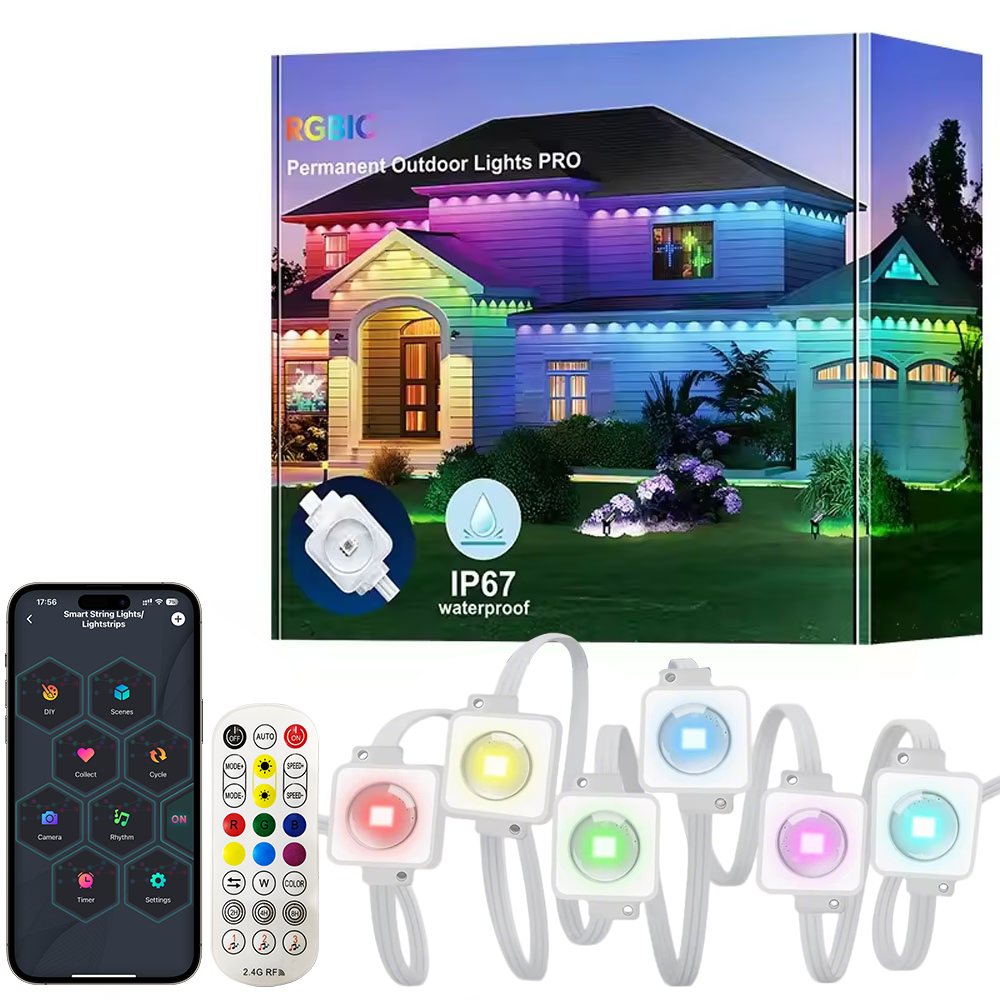 Eaves Lights Smart RGB Permanent Outdoor Lights DIY Colors Waterproof ...