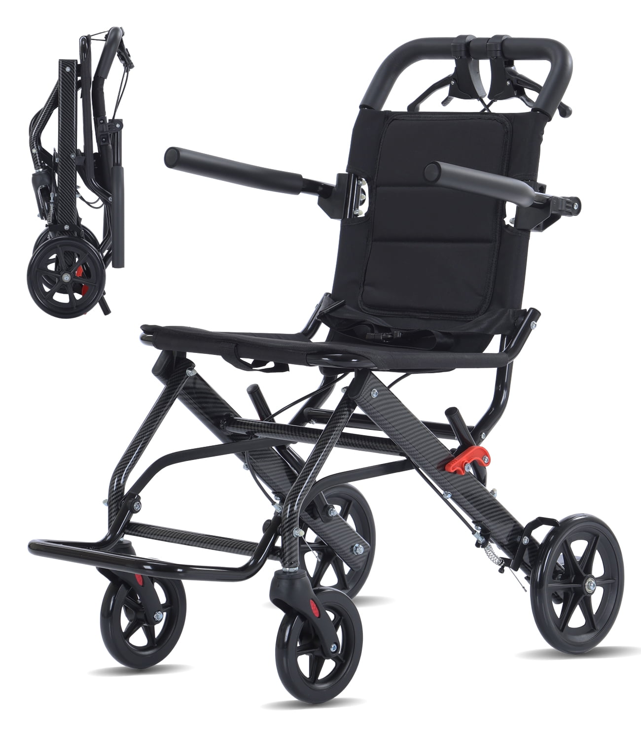 EazinGo Lightweight Portable Transfer Wheelchair, Aluminum Alloy ... EazinGo Lightweight Portable Transfer Wheelchair, Aluminum Alloy ...