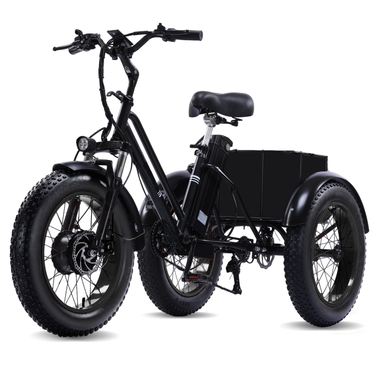 YEBEI 500W Motorized Electric Trike, 7 Speed 3 Wheel Electric Bicycle ...