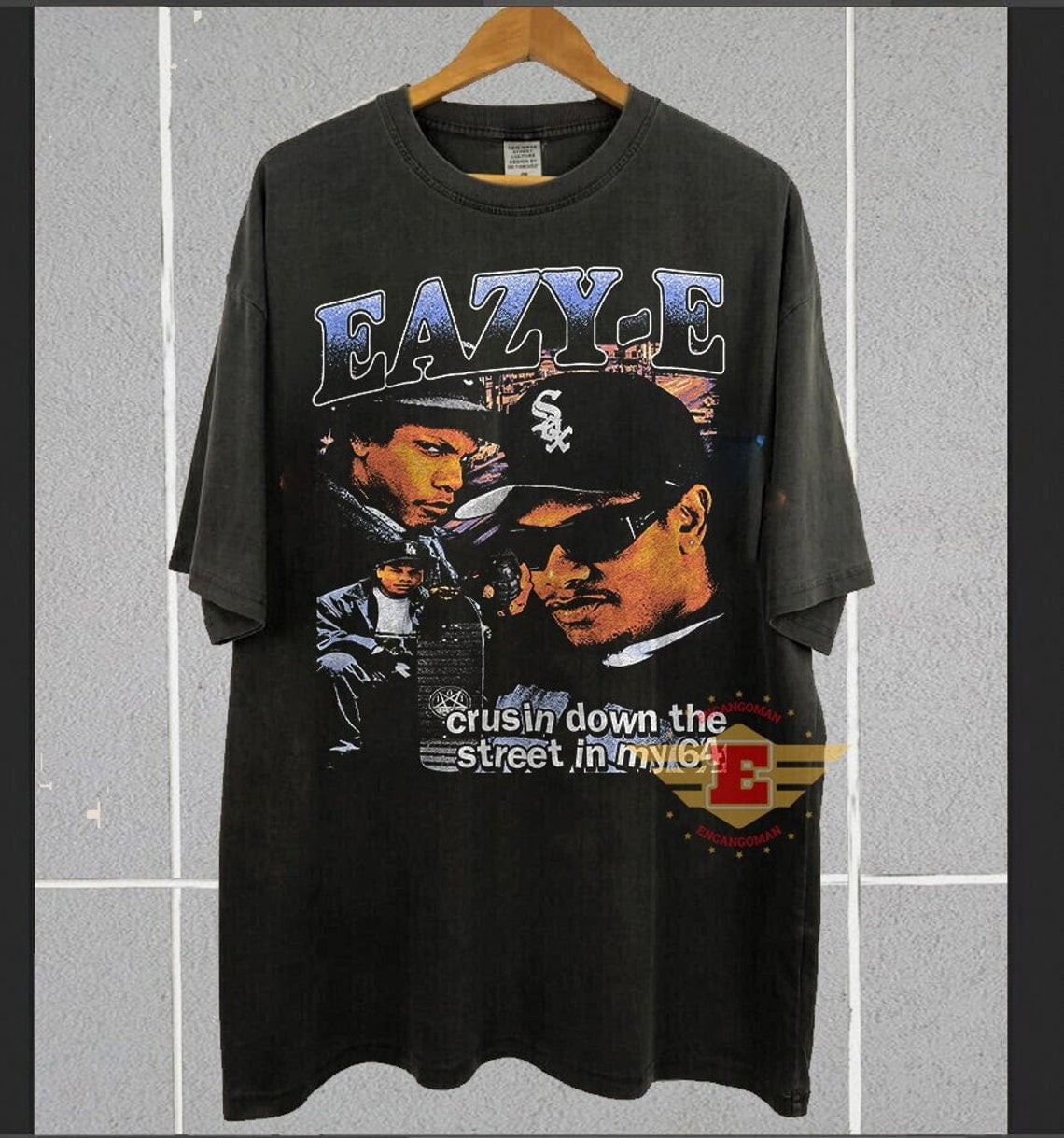 Eazy E N.W.A T Shirt, Bootleg Rap Retro 90s Casual Men Women T-Shirt ...