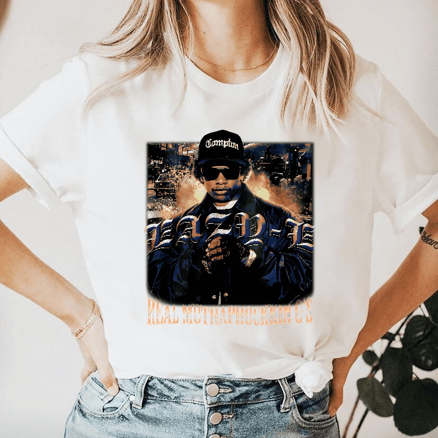 Eazy-E Real Muthaphuckkin G's Retro Vintage Rap Graphic Fan Design ...