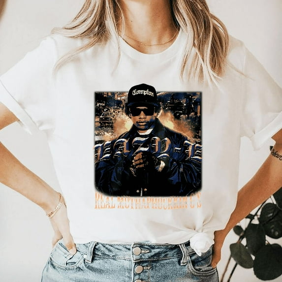 Eazy-E Real Muthaphuckkin G's Retro Vintage Rap Graphic Fan Design ...