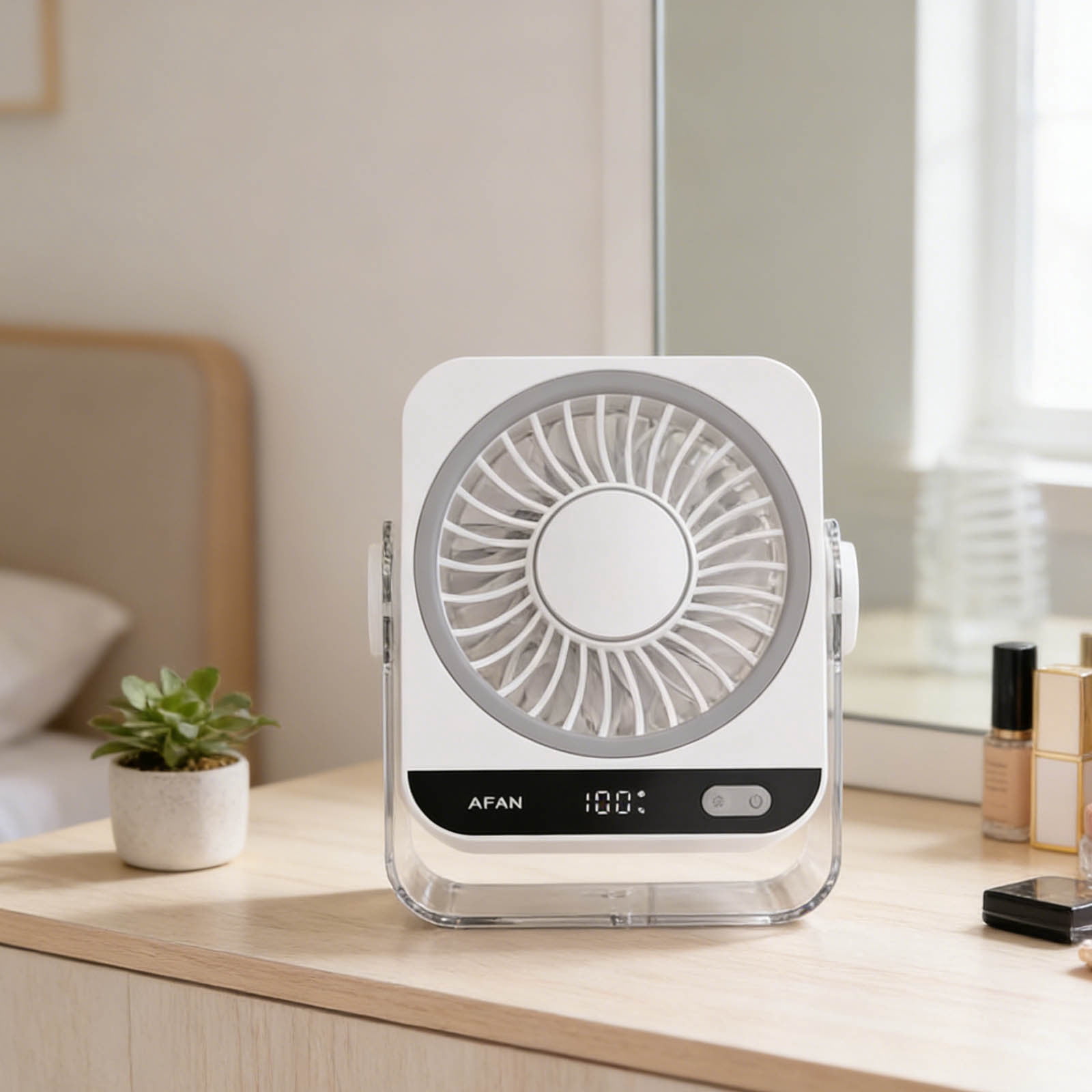 EazyTech Compact Lightweight Quiet Portable Usb Rechargeable Desk Fan ...