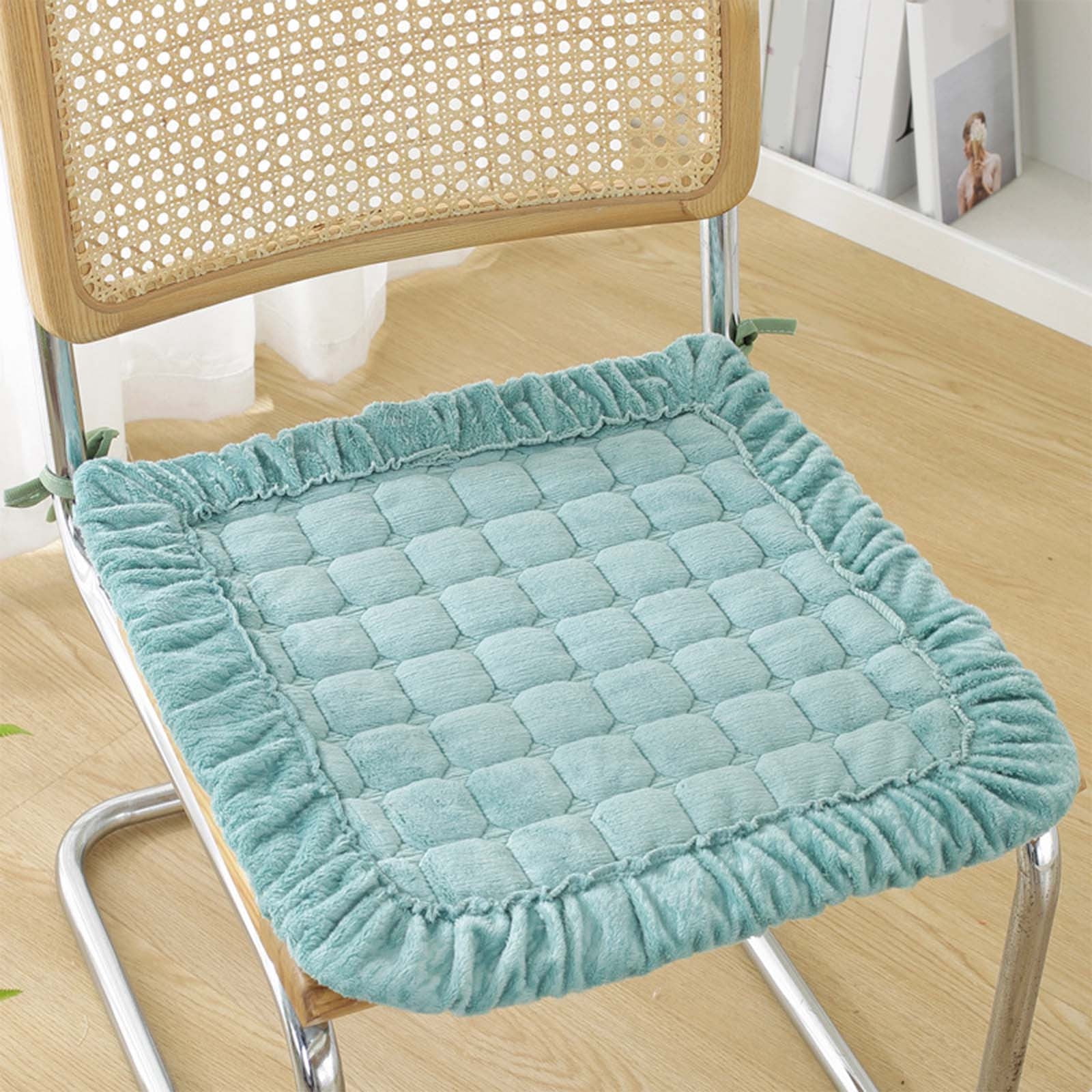 EazyTech Memory Foam Plush Dining Chair Cushion with Ties - Office ...