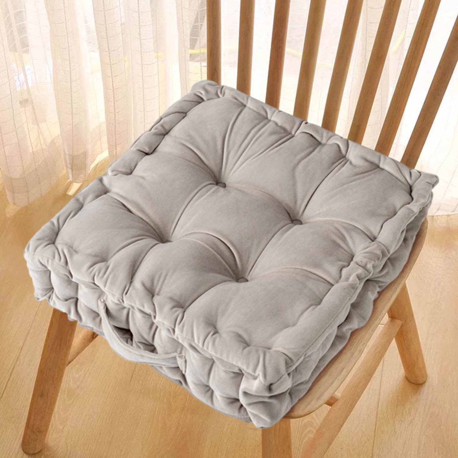 EazyTech Premium Thick Floor Cushion with Sturdy Leather Handles - Supportive Floor Pillow Seat ...