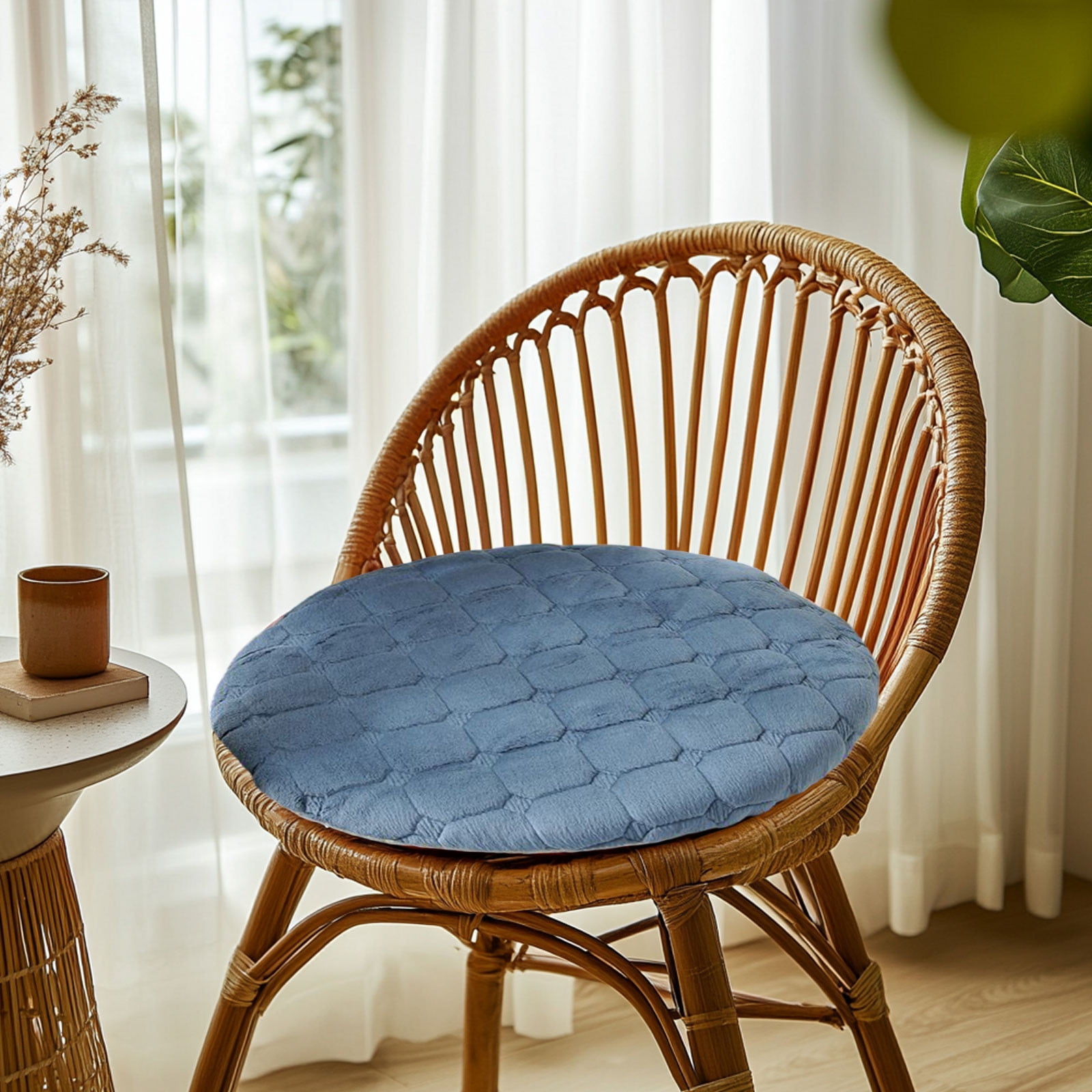 EazyTech Round Plush Seat Cushion for Chair, Floor & Tatami - Support ...