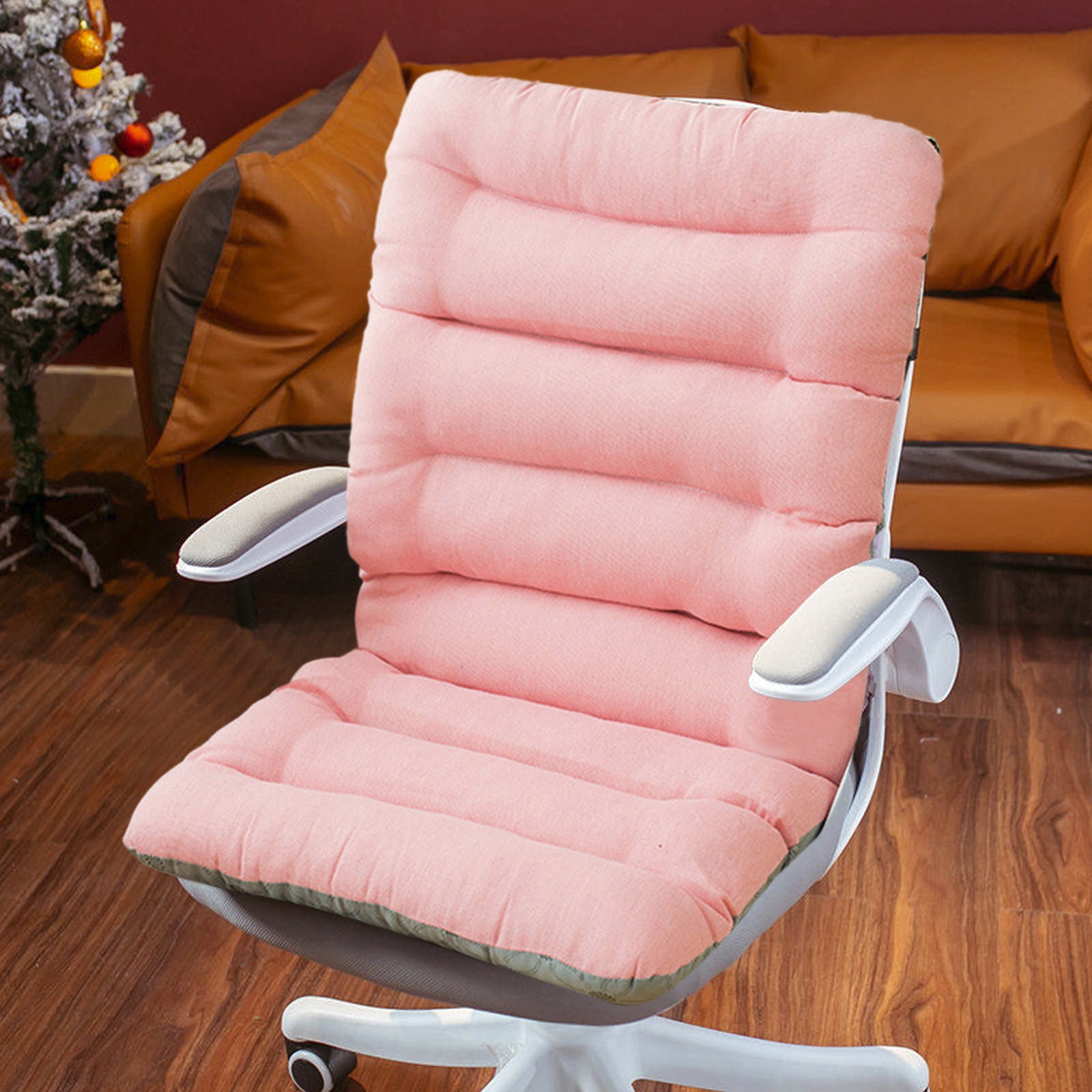 EazyTech Universal High Back Chair Cushion with Backrest & Ties for ...