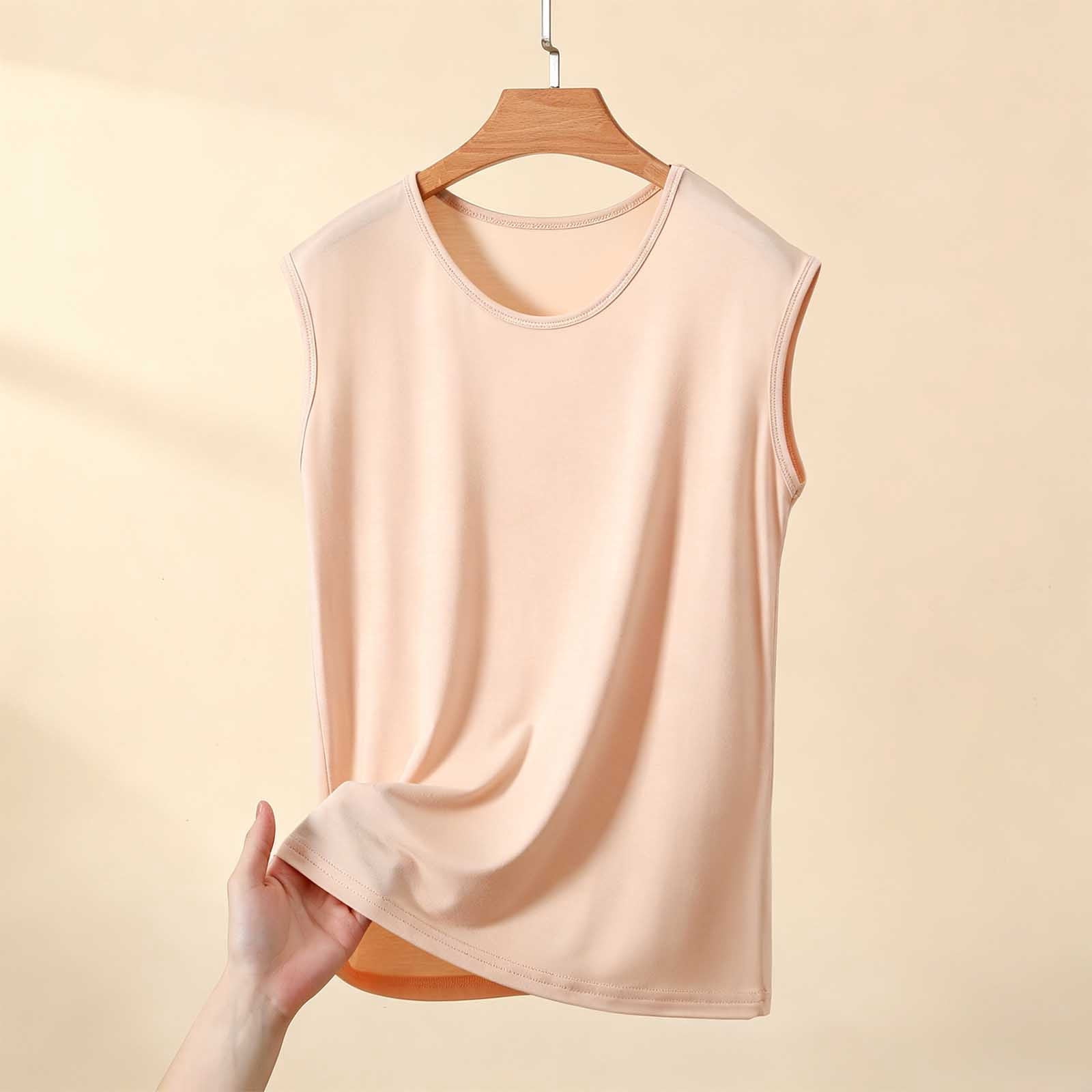EazyTech Women's Sleeveless Tank Top Crew Neck Solid Color Casual Loose ...