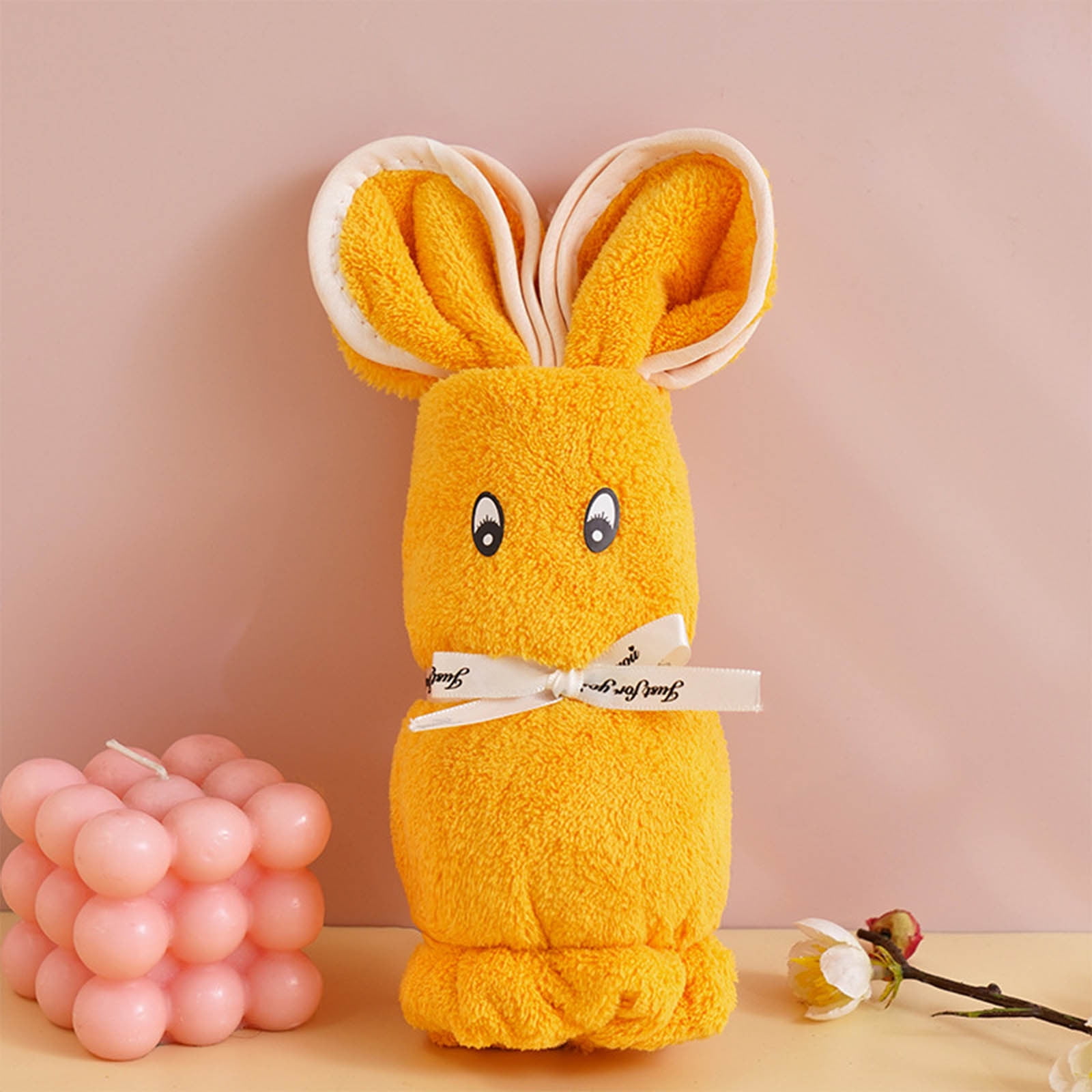 EazyTech Wrapped Bunny Towel Gift Hand Towel | Premium Velvet Bunny ...