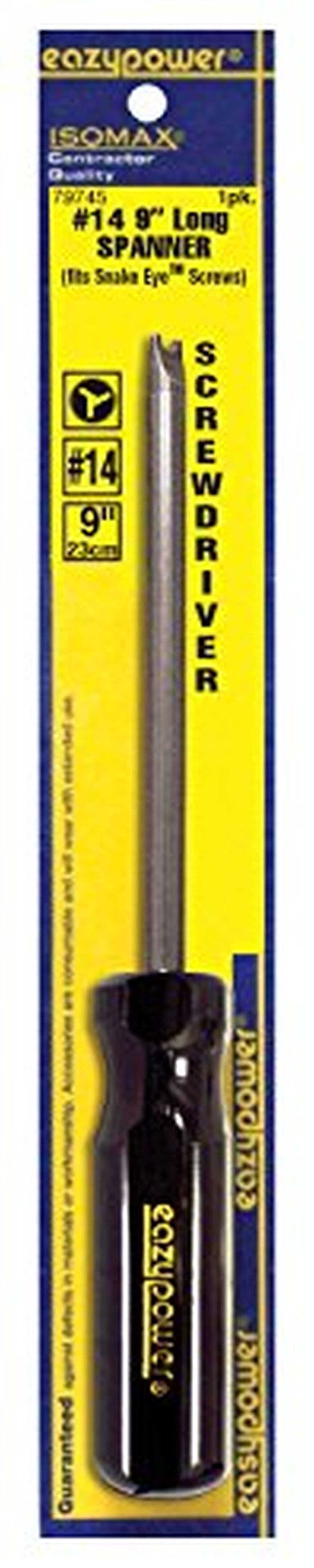 Eazypower 79745 1PK #14 Spanner Security Isomax 9" Screwdriver-Snake ...