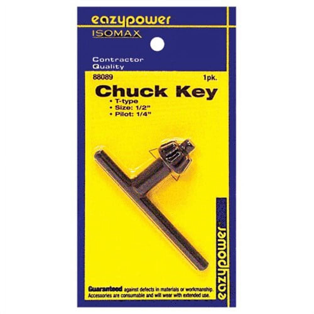 Eazypower Drill Chuck Key,1/2",T-Type 88089 - Walmart.com