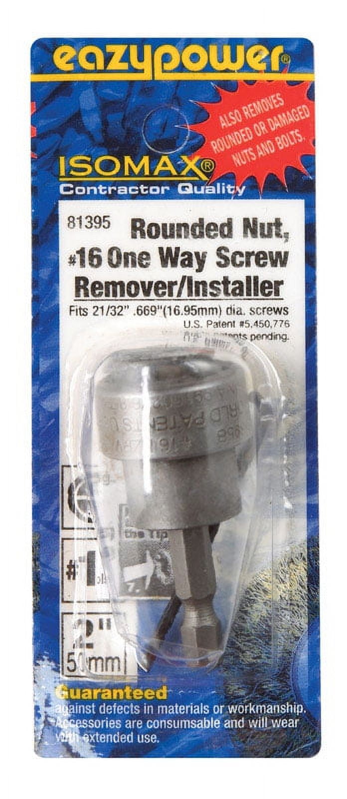 Eazypower Get It Out One Way Screw, 665in, 2in, #16, 1pk - Walmart.com