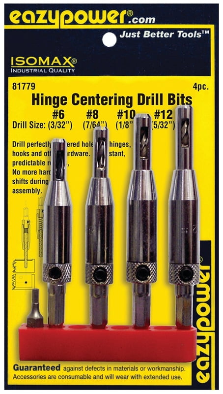 Eazypower Hinge Centering Bits Set, 4Pc - Walmart.com