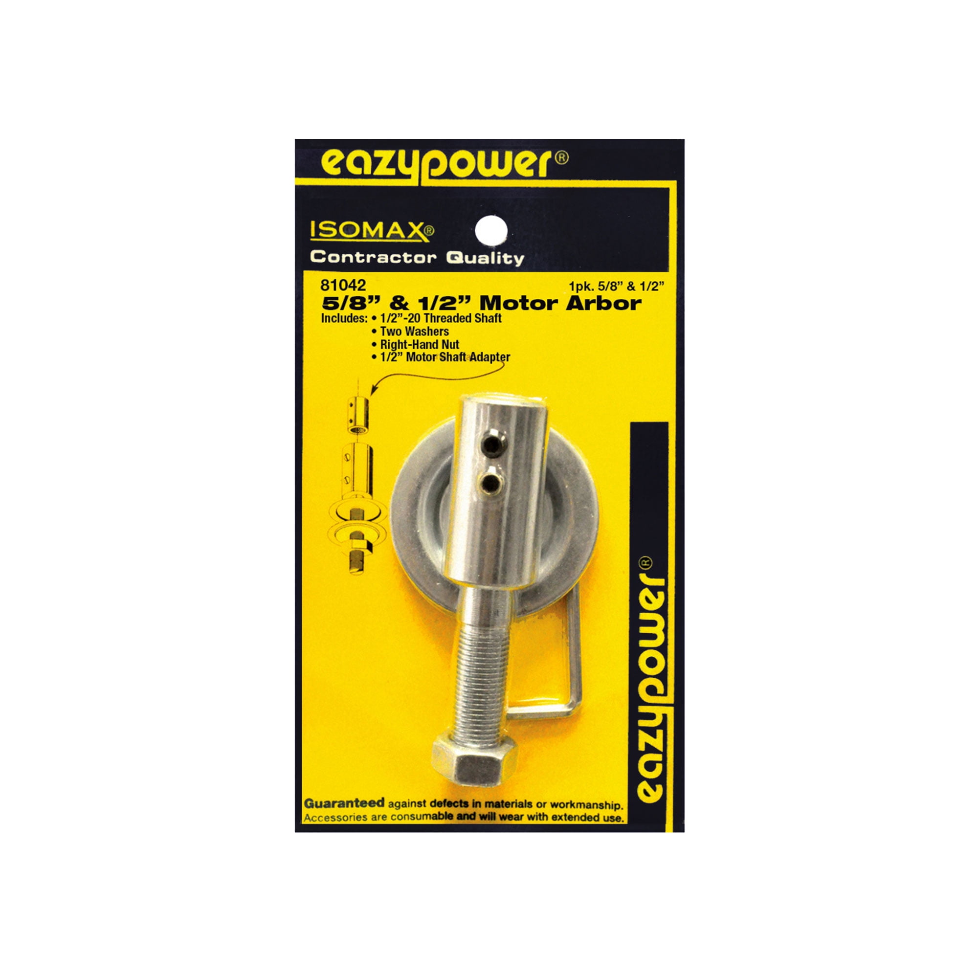 Eazypower Motor Arbor Thread Adapter, 5/8 and 1/2" - Walmart.com