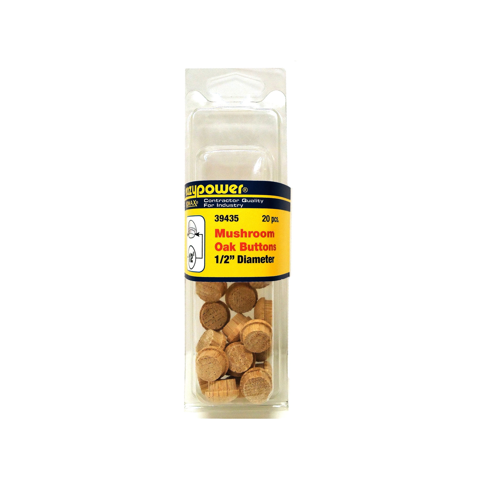 Eazypower Mushroom Head Plug, 1/2",PK20 - Walmart.com
