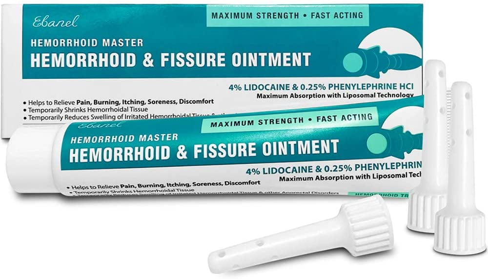 Ebanel Lidocaine 4% Hemorrhoid Treatment, Pain & Itching Relief ...