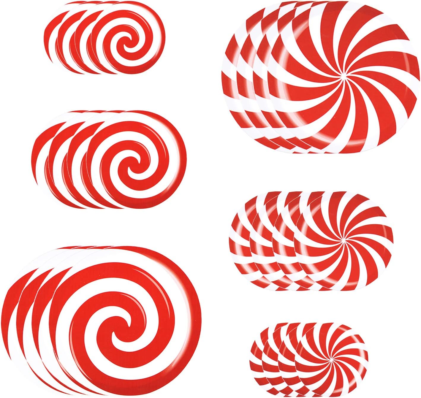 Ebaokuup 24 PCS Peppermint Floor Decals Stickers-3 Sizes Self-Adhesive ...