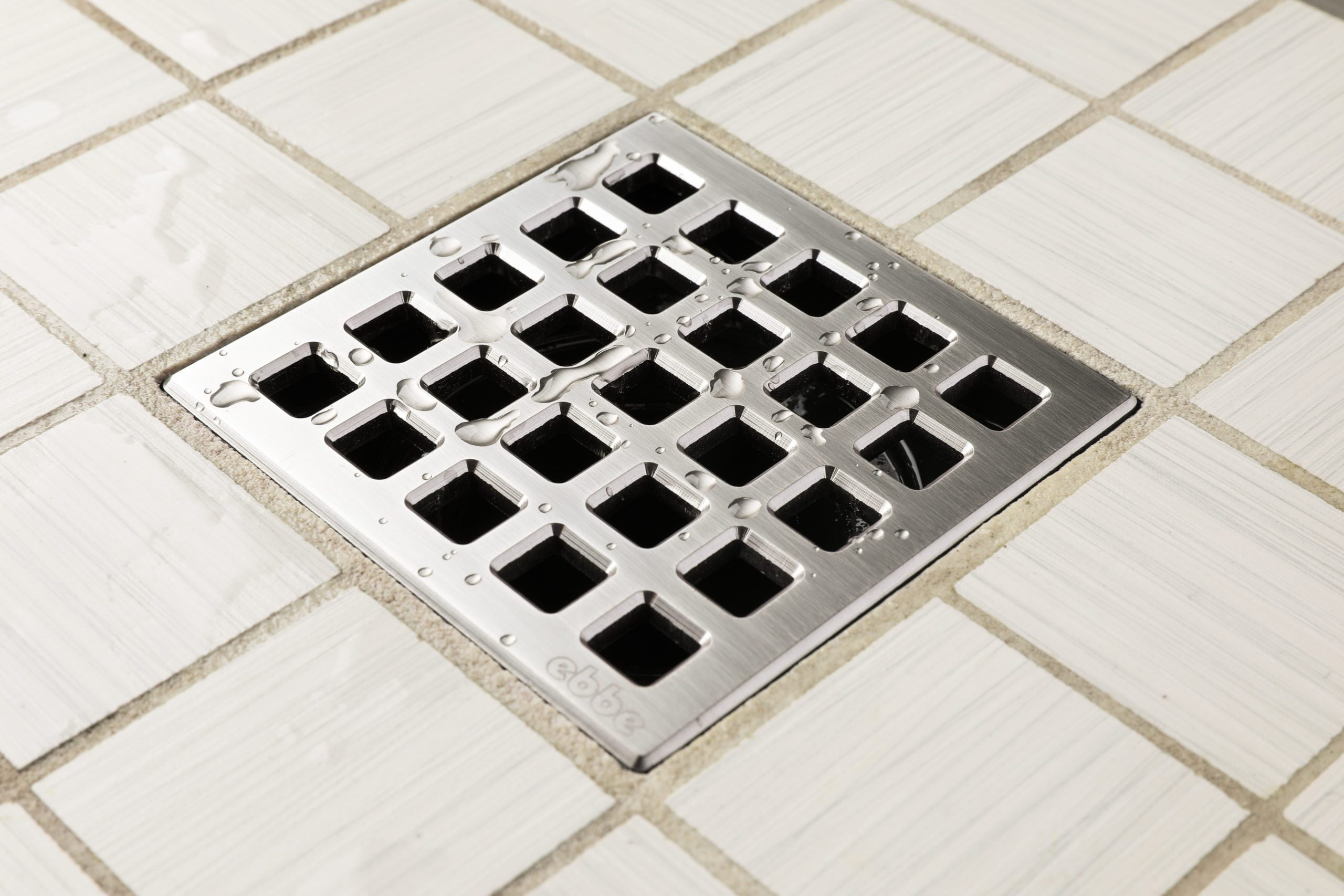 Ebbe Unique Square Shower Drain Grate Quadra - Stainless Steel - Satin ...