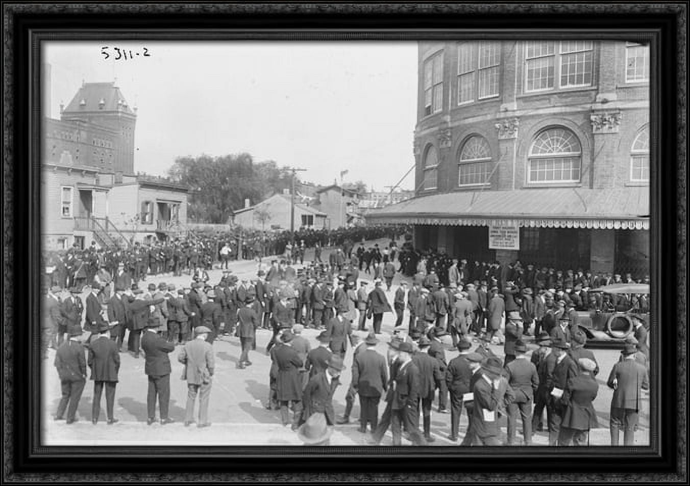 Ebbets Field 40x28 Large Black Ornate Wood Framed Canvas Art - Home of ...