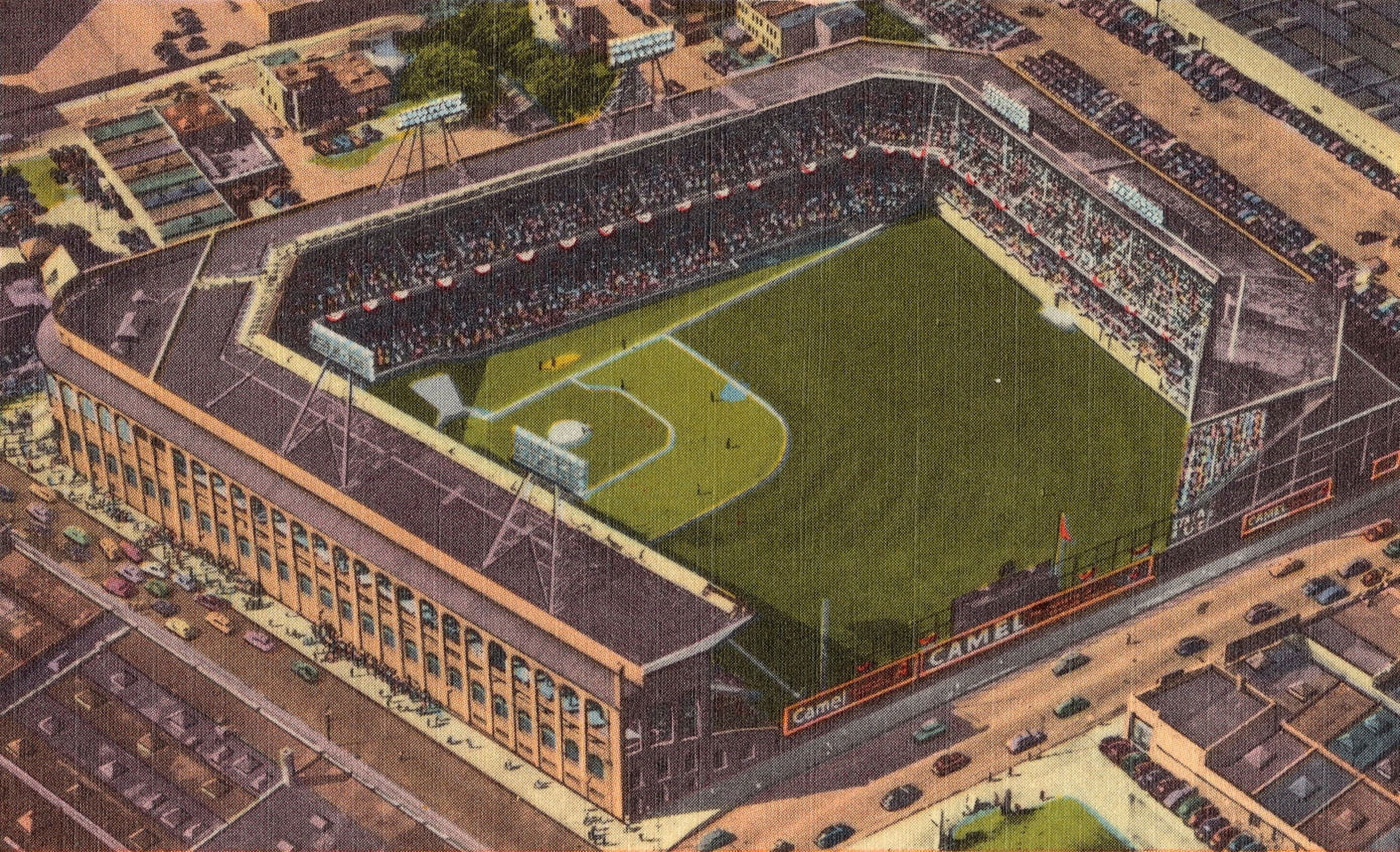 Ebbets Field Illustration - 12" x 18" Art Print Wall Decor - Walmart.com