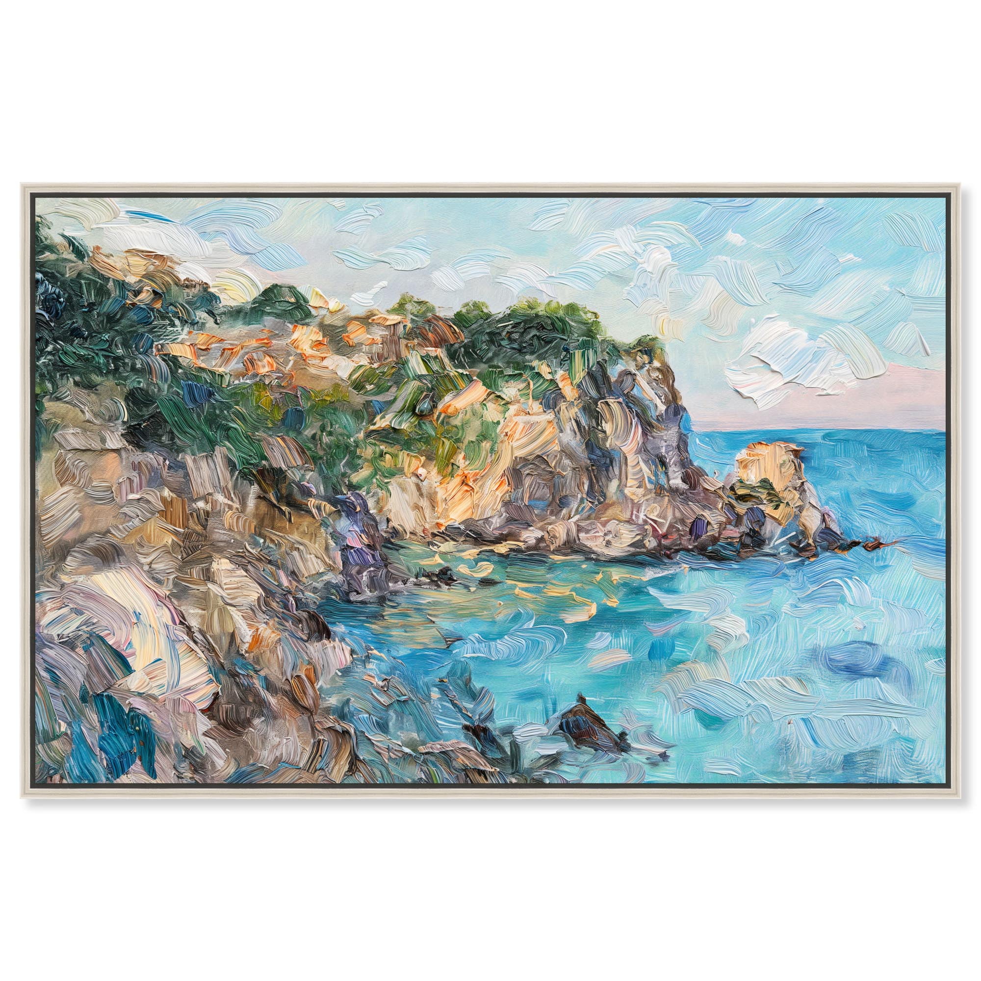 Ebbing Sea and Summit Canvas Impressionism Art by Art Remedy, Silver ...