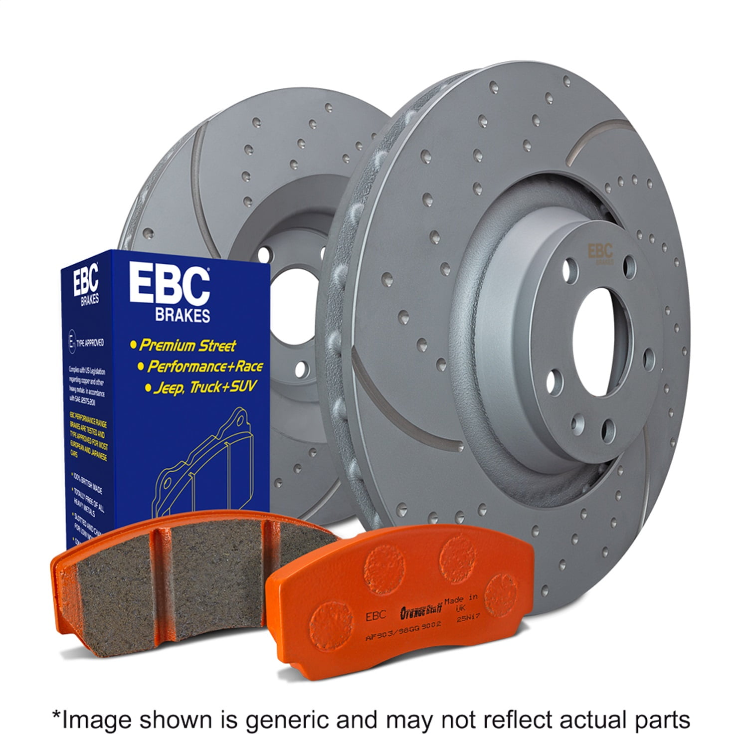 Ebc Brakes S8kf1105 S8 Kits Orangestuff And Gd Rotors Fits select: 2008 ...