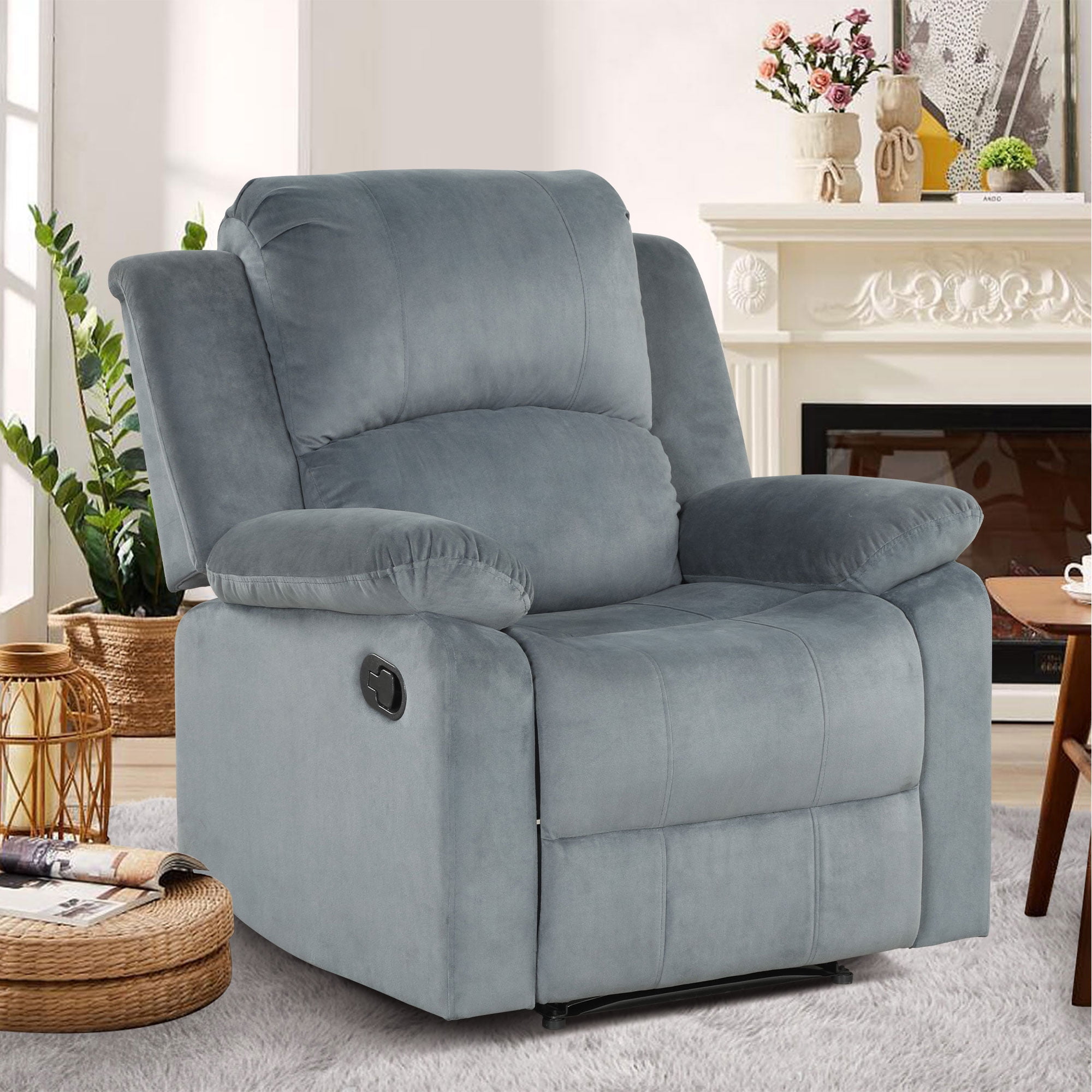 "Ebello 36"" Wide Manual Reclinable Chair, High Sitting Comfort ...