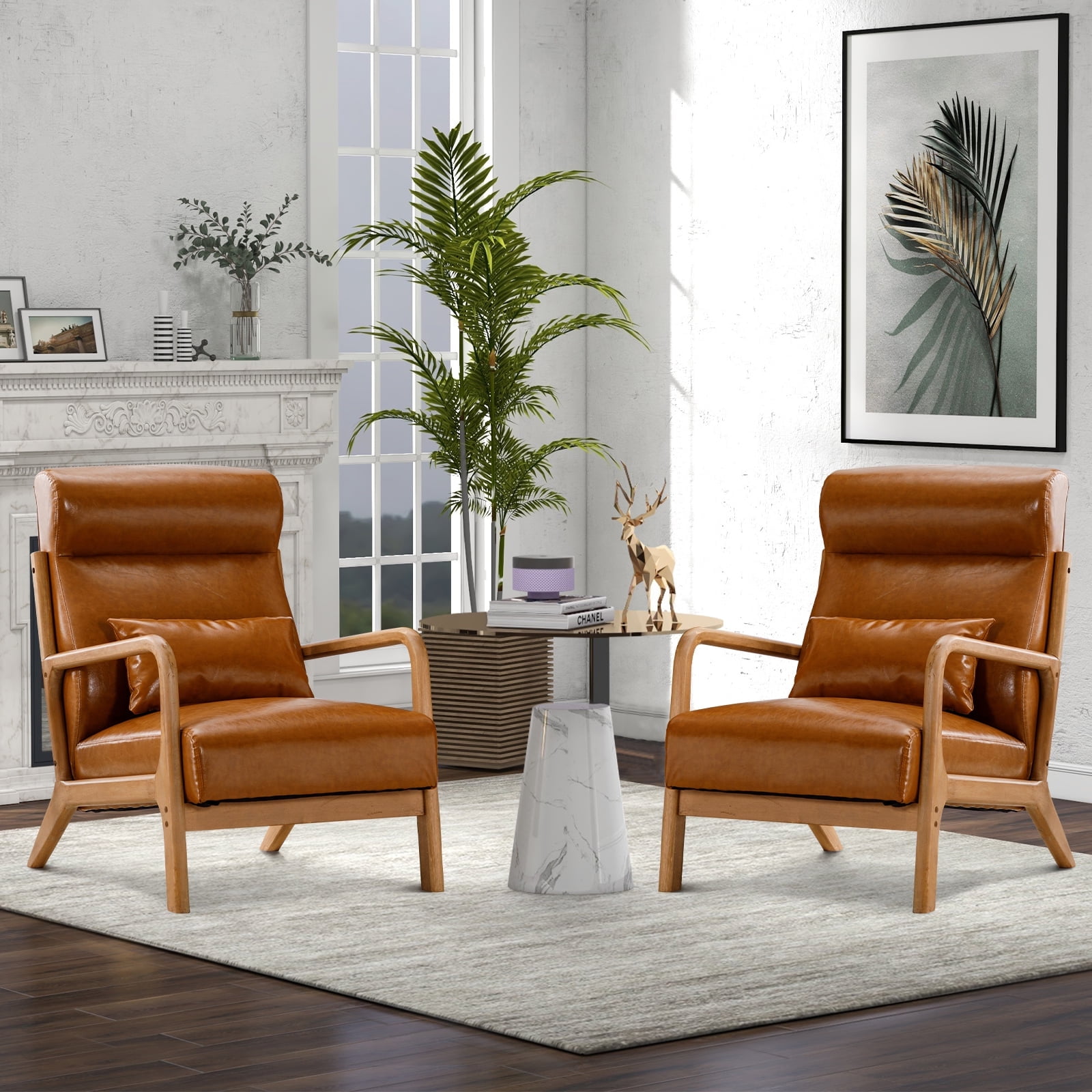 Ebello Design Mid Century Modern Accent Chair, Reading Armchair, Arm ...