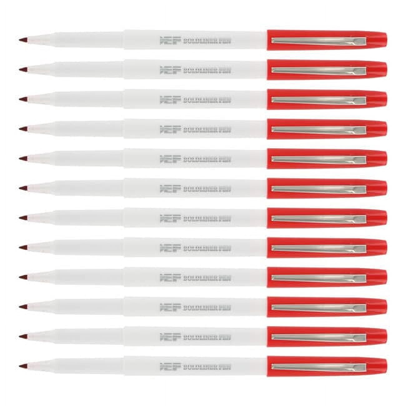 Eberhard Faber Boldliner Fine Tip Writing Pens, Quick Drying Red Ink ...